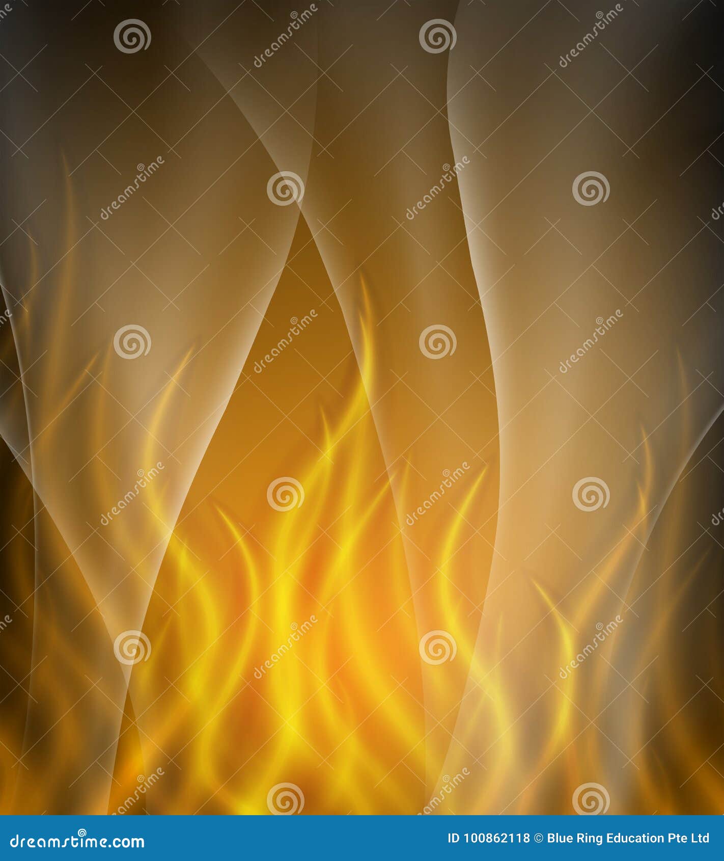 Background Template with Orange Flames Stock Vector - Illustration of ...
