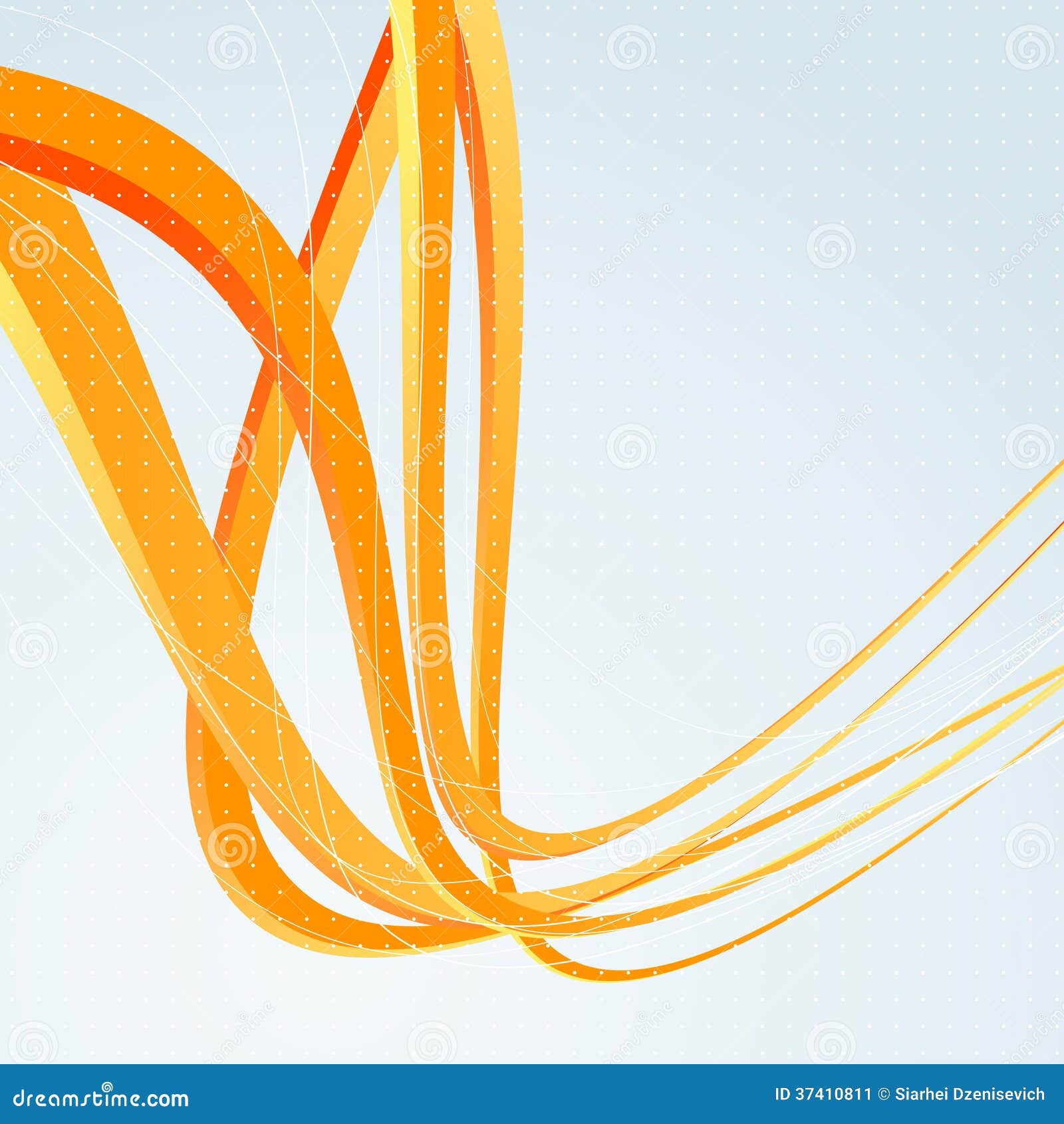 Background Template with Orange Speed Waves Stock Vector - Illustration ...