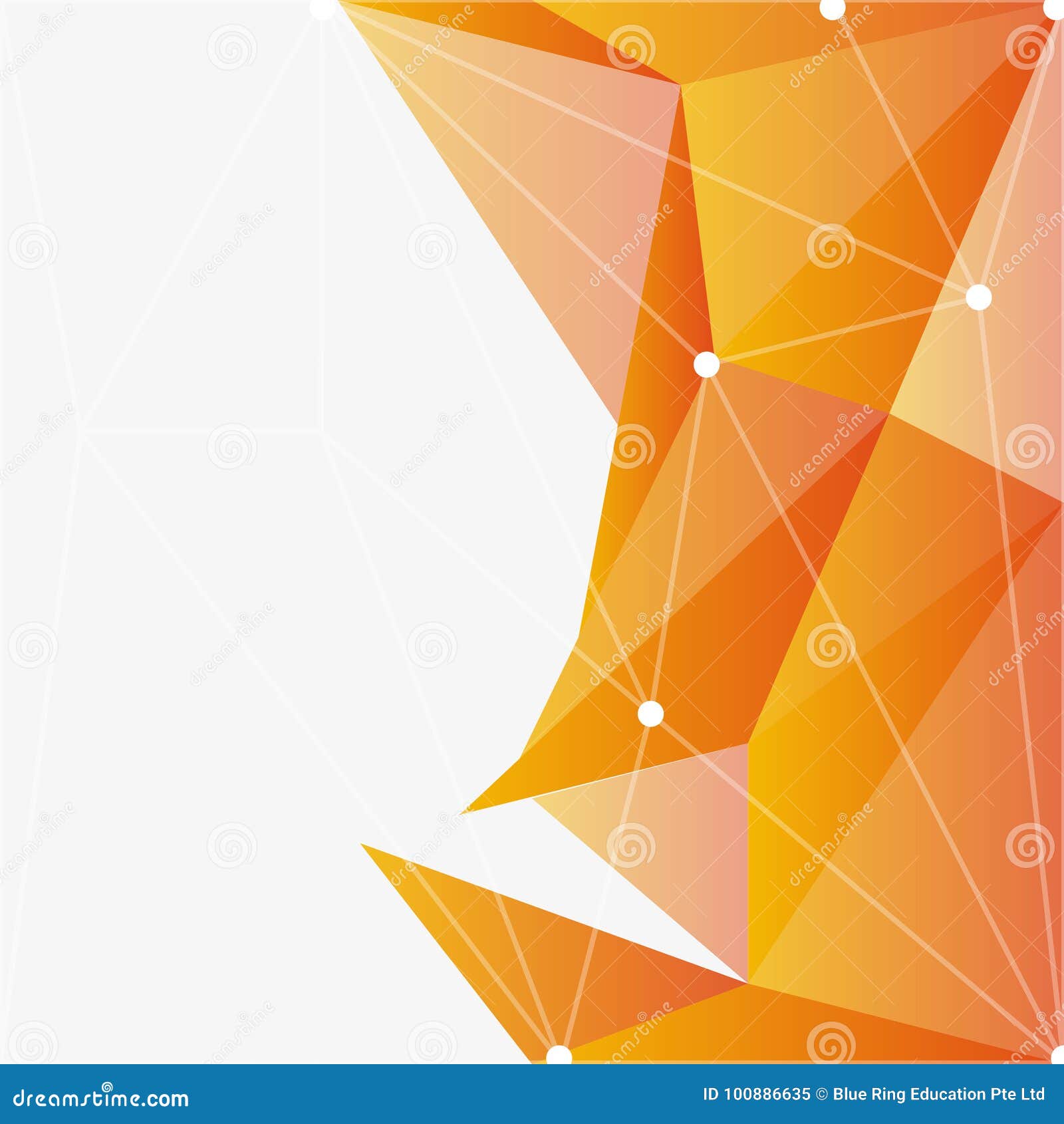 Background Template with Orange Triangles Stock Vector - Illustration of yellow, lines: 100886635