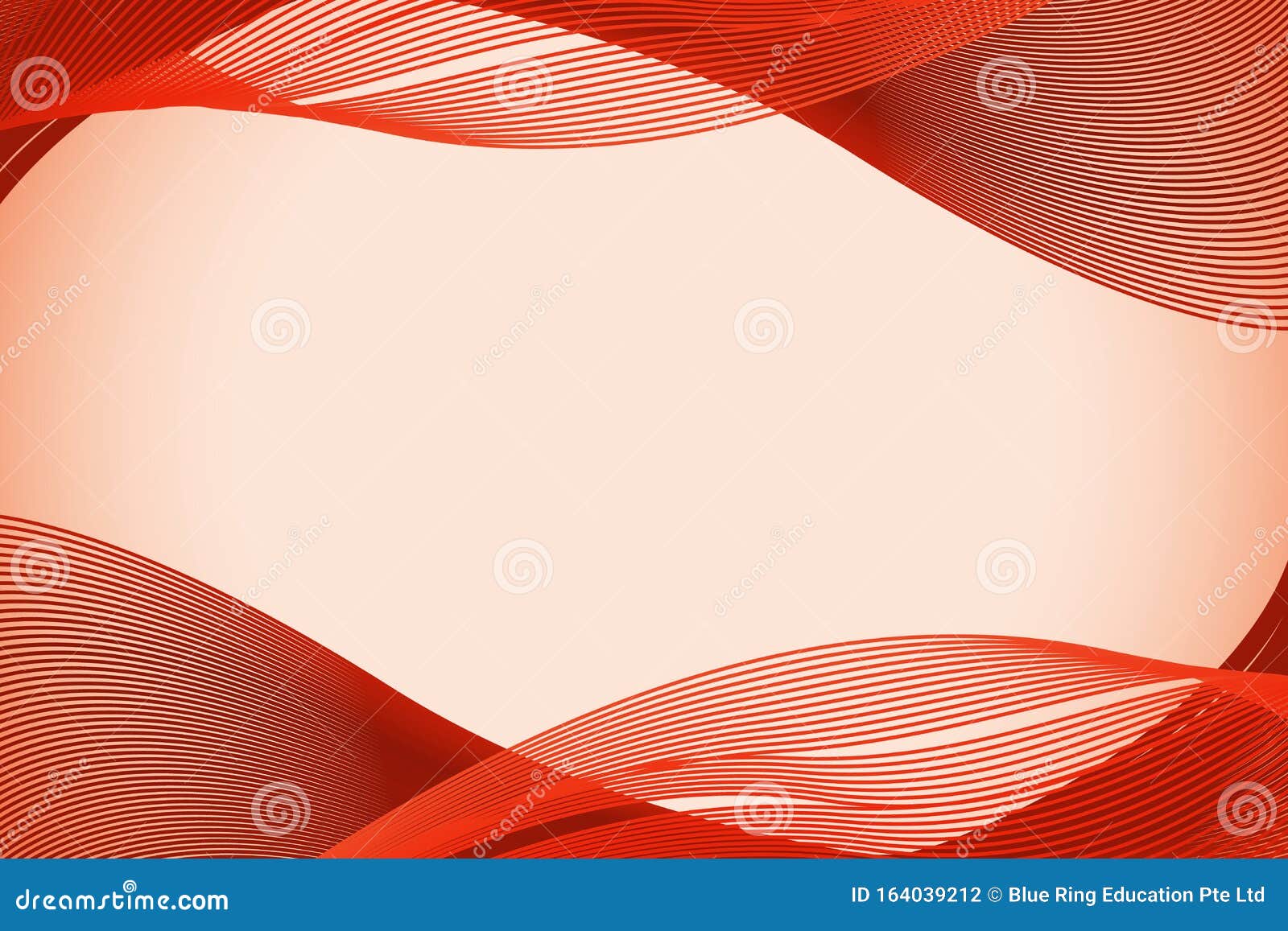 Background Template with Red Wave Lines Stock Vector - Illustration of ...