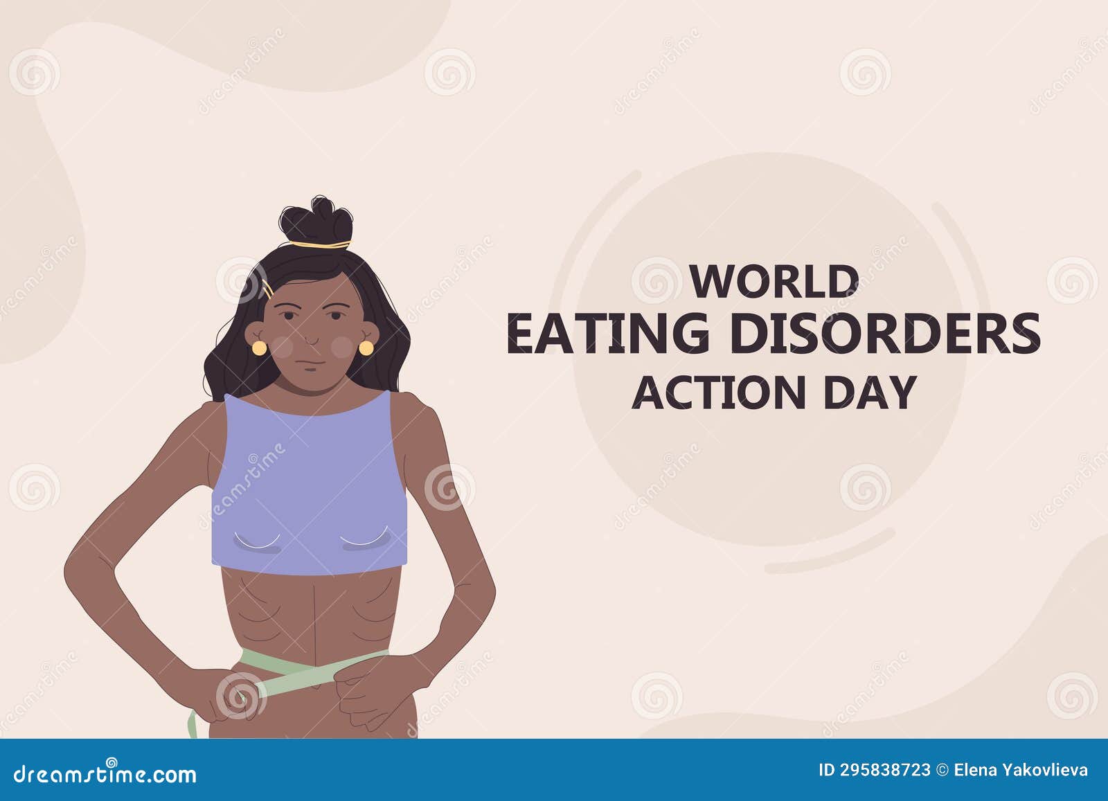 Background Template World Eating Disorders Action Day Stock Vector ...
