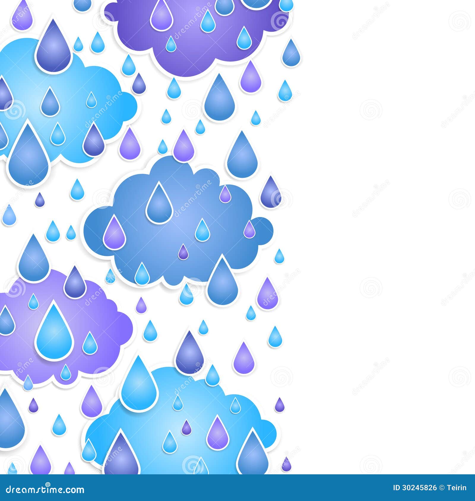 Background for Text with Drops of a Rain Stock Vector - Illustration of ...