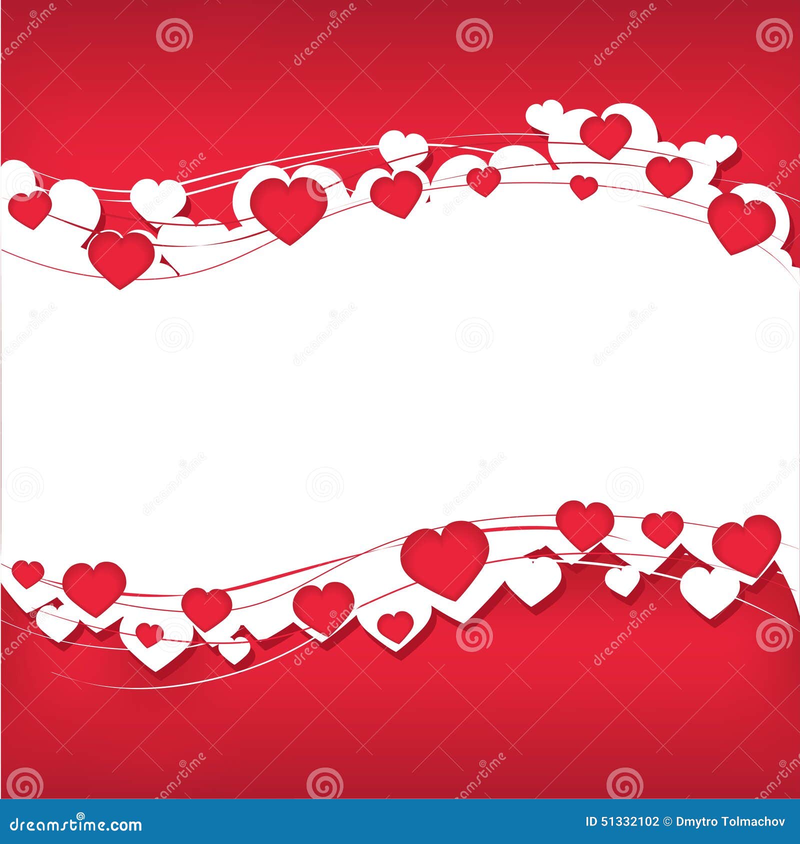 Background for Text with Hearts Stock Illustration - Illustration of ...