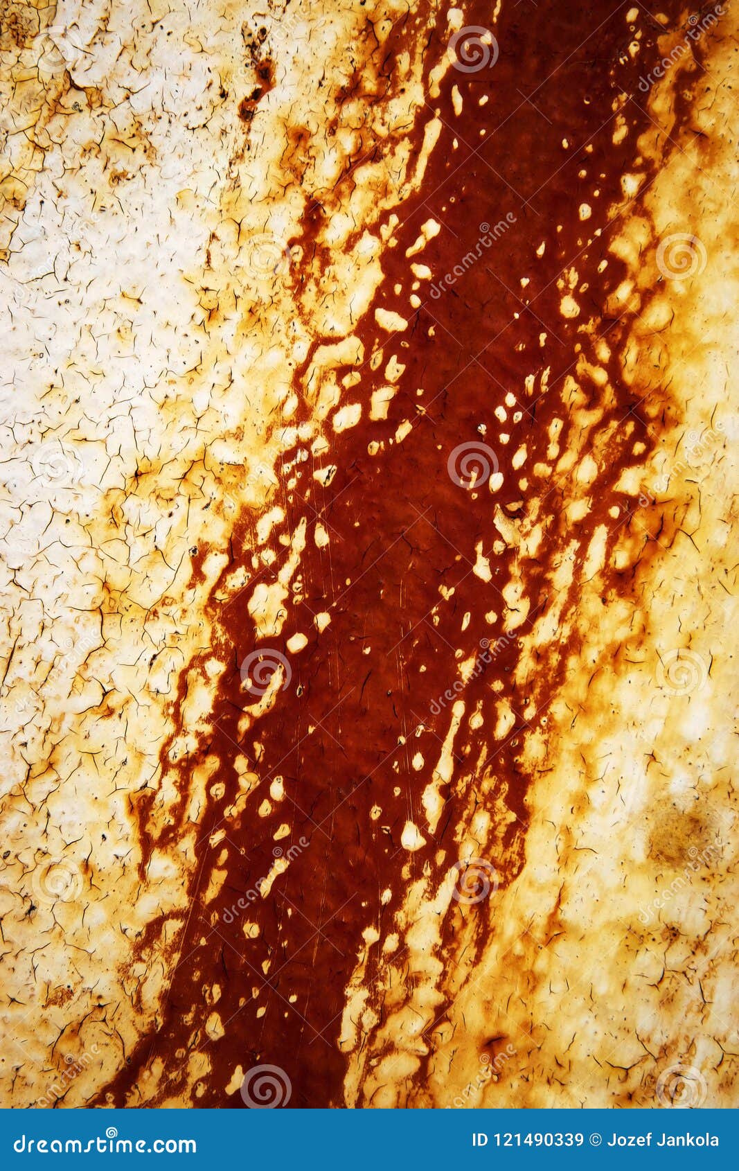 Abstract Detail of Rust on Colored Paint Stock Image - Image of metal ...
