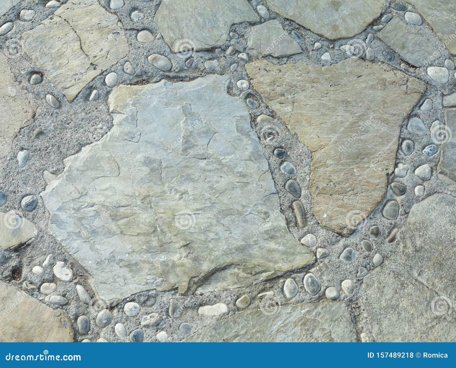 Background Texture of Ancient Round Gray Stone Floor Stock Photo ...