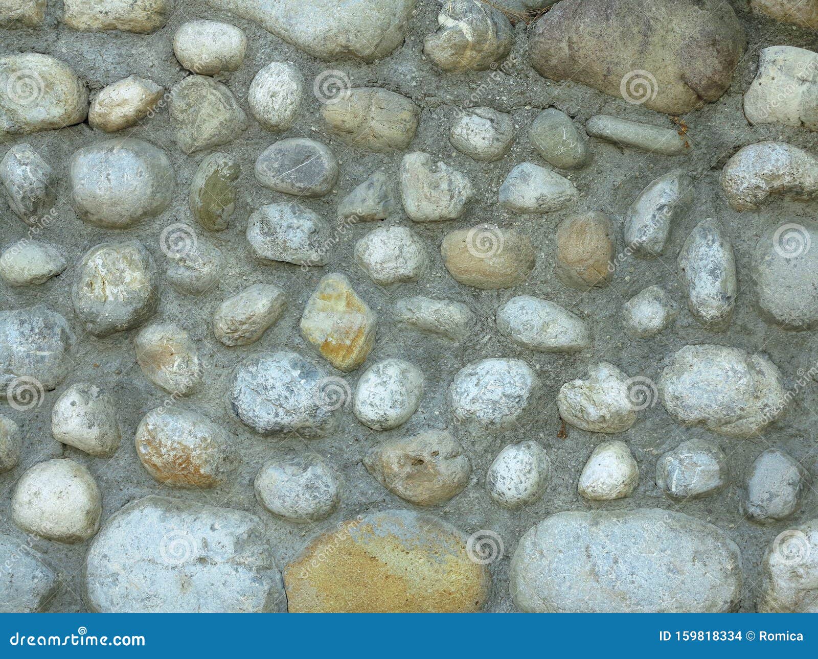 Background Texture of Ancient Round Gray Stone Wall Stock Photo - Image ...