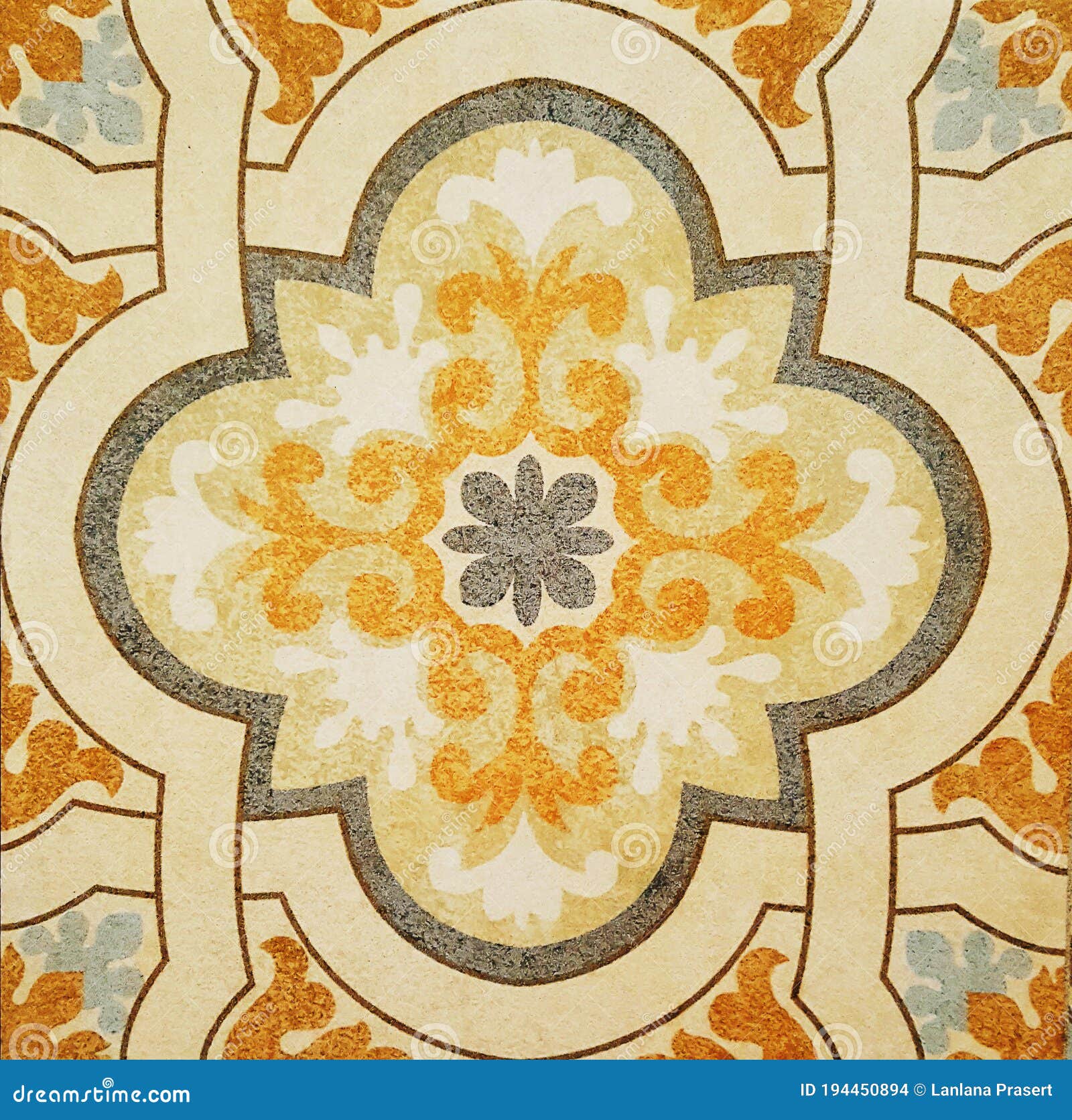 Background and Texture with Ancient Tile Pattern Stock Photo - Image of ...