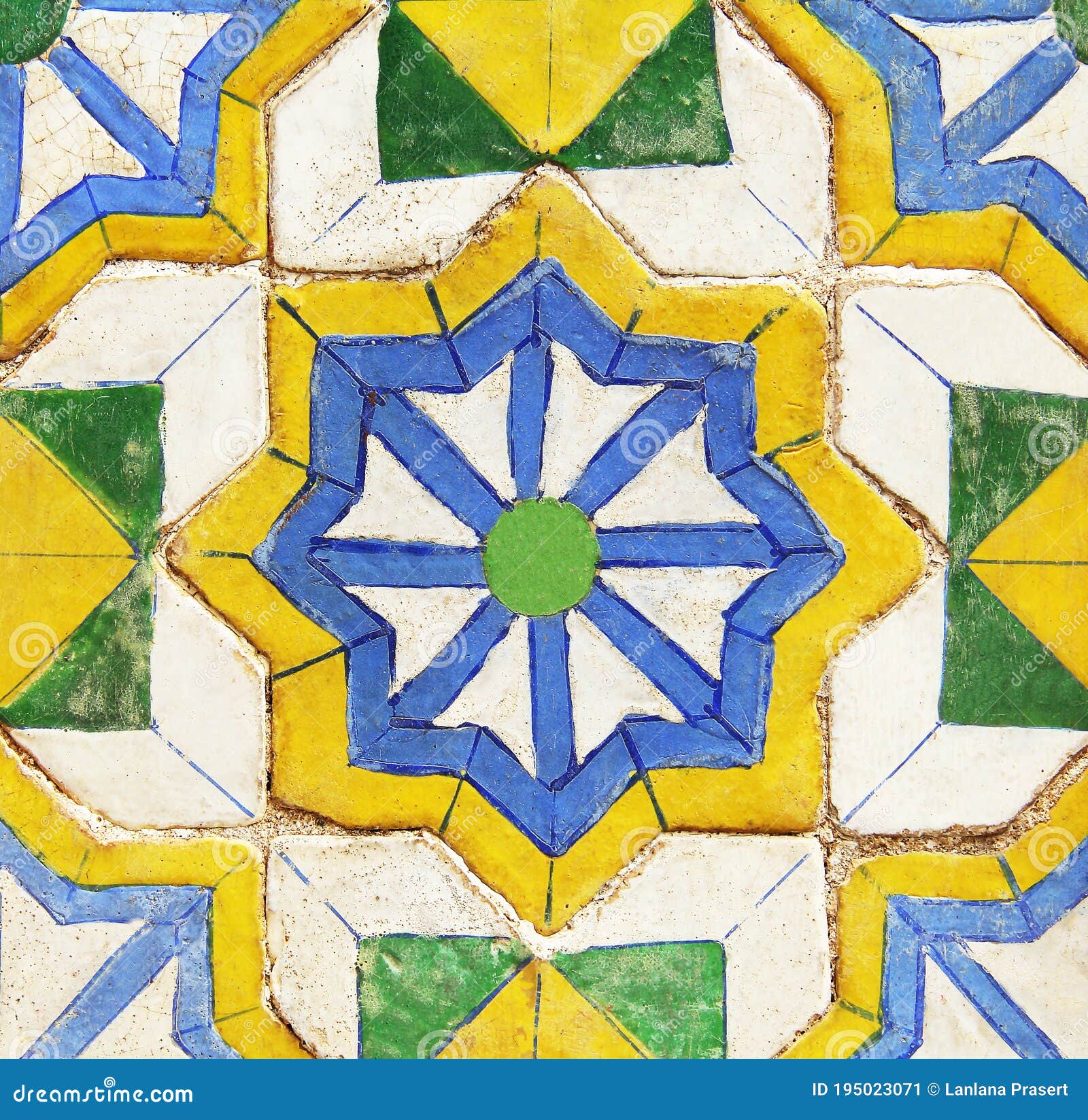 Background and Texture with Ancient Tile Pattern Stock Image - Image of ...