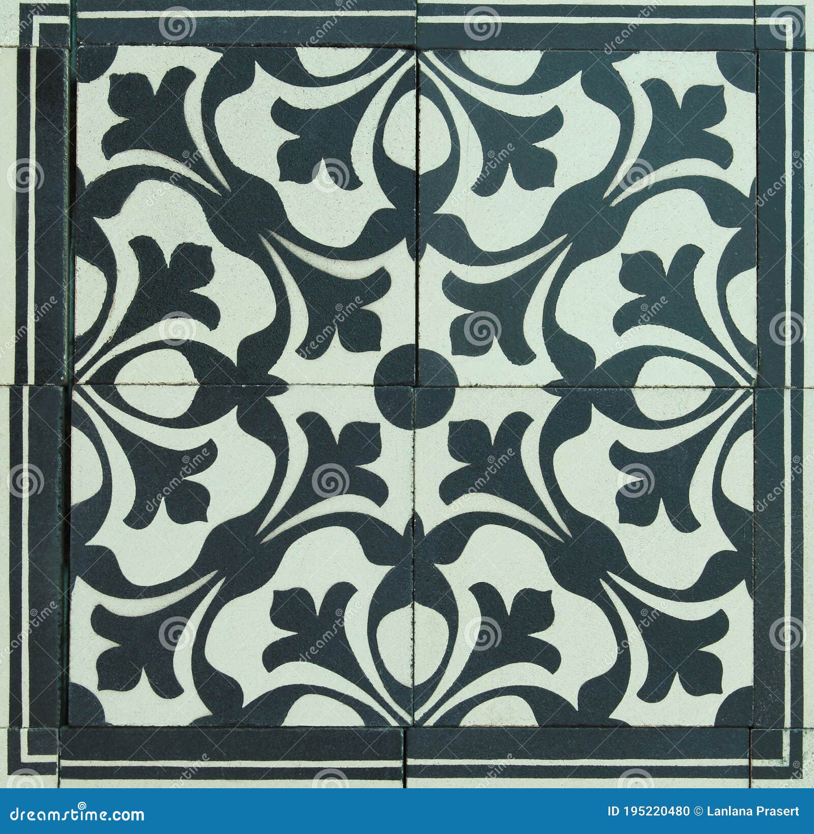 Background and Texture with Ancient Tile Pattern Stock Illustration ...