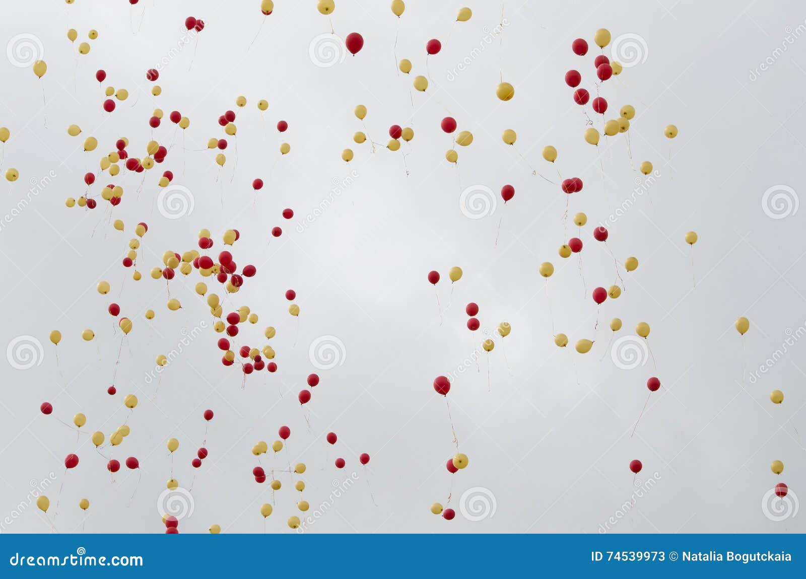 Background Texture Balloons in Sky Red and Yellow Stock Image - Image ...