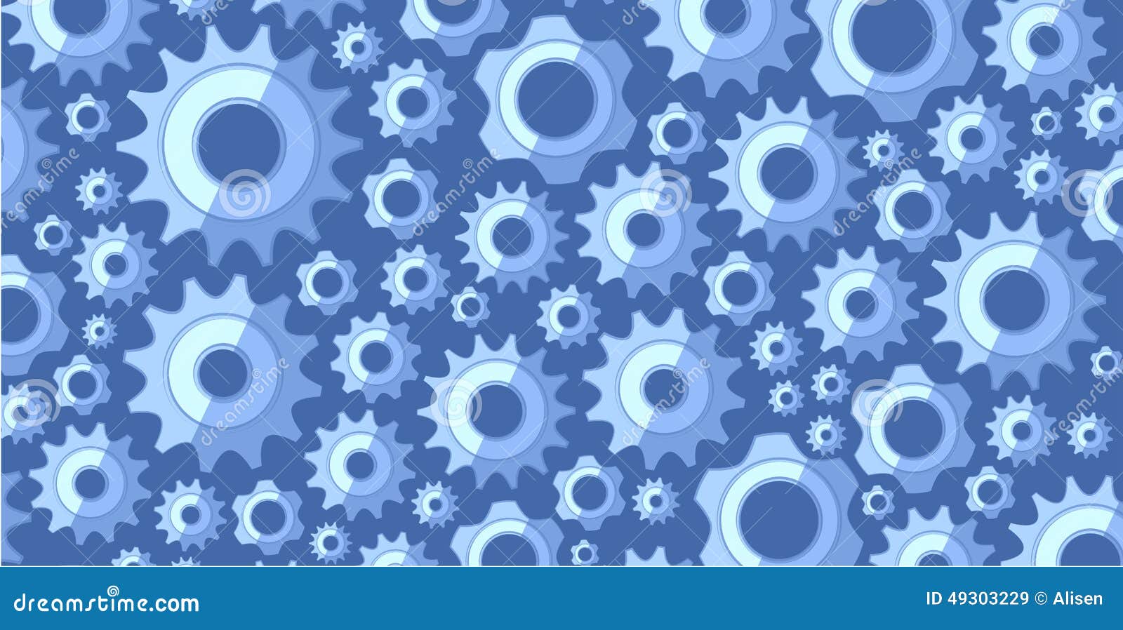 Background or Texture with Blue Gear Set Stock Vector - Illustration of ...