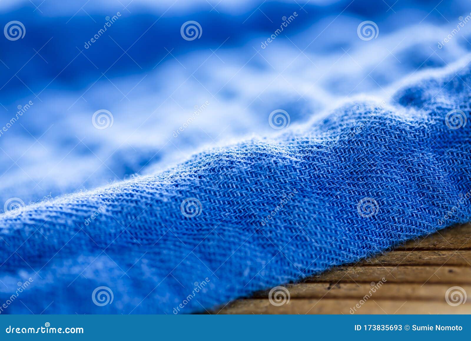 Background Texture of Blue Pattern Fabric Made of Cotton or Linen Stock ...
