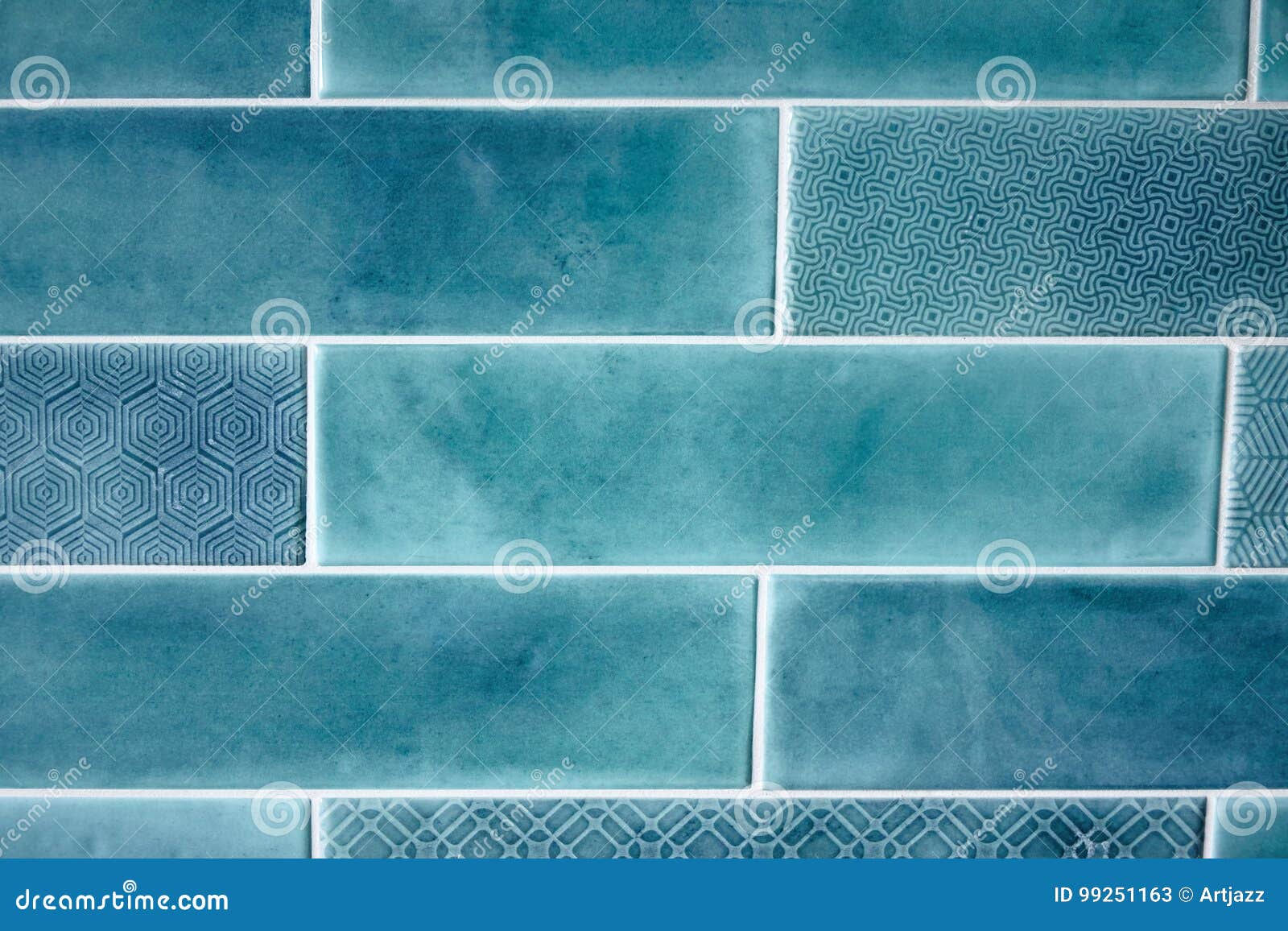 Background and Texture Blue Rectangular Tiles Stock Image - Image of ...