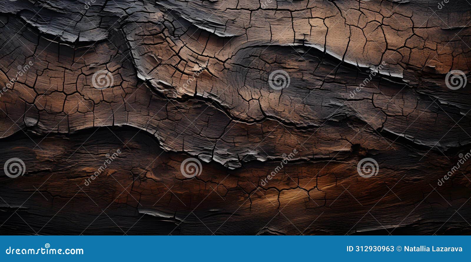 Background,texture Of A Burnt Tree With Dark Brown Bark,with Black ...