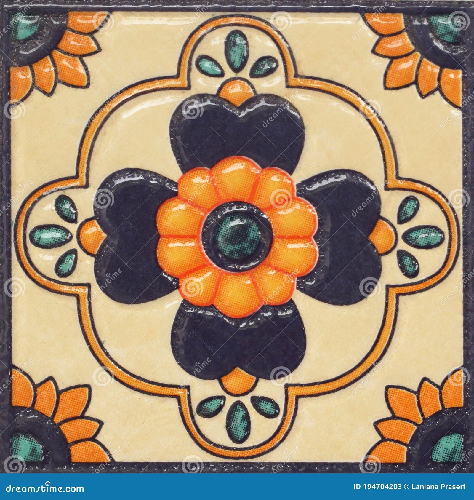 Background and Texture Ceramic Tile, Flower Pattern Stock Image - Image ...