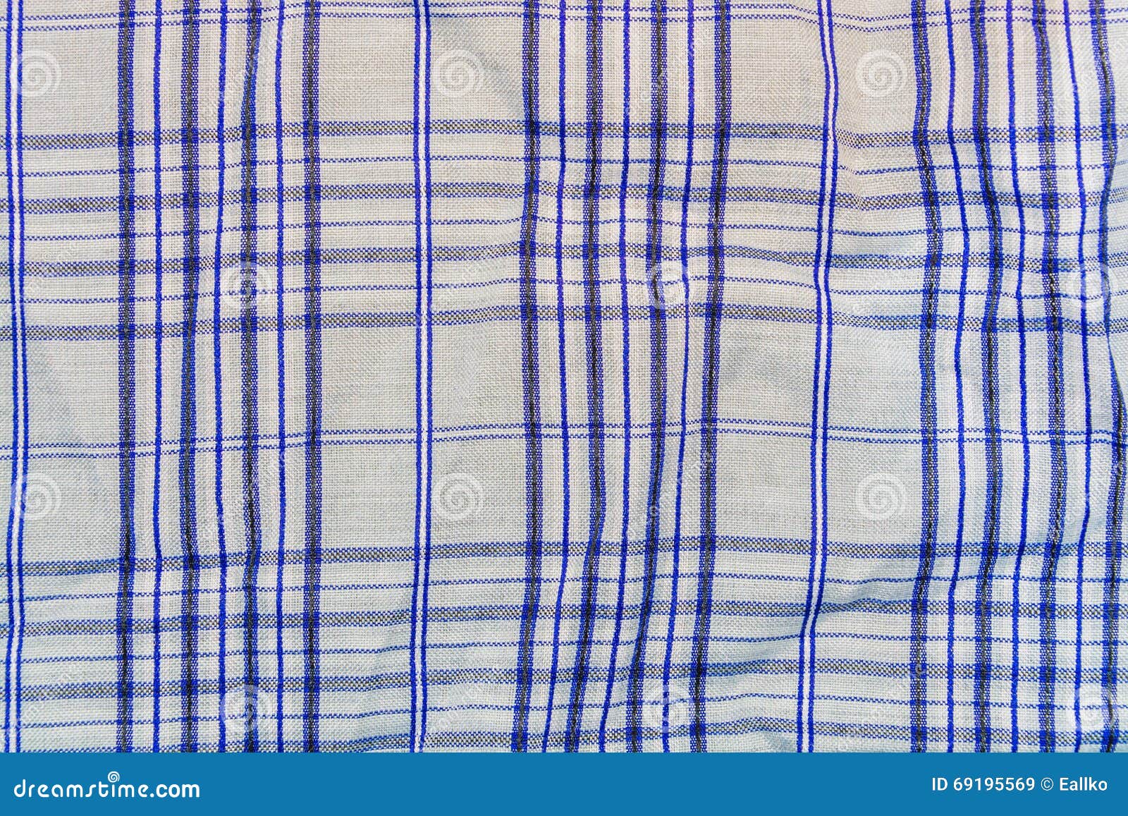 Background, Texture of a Checkered Gray Fabric with Blue Stripes Stock ...