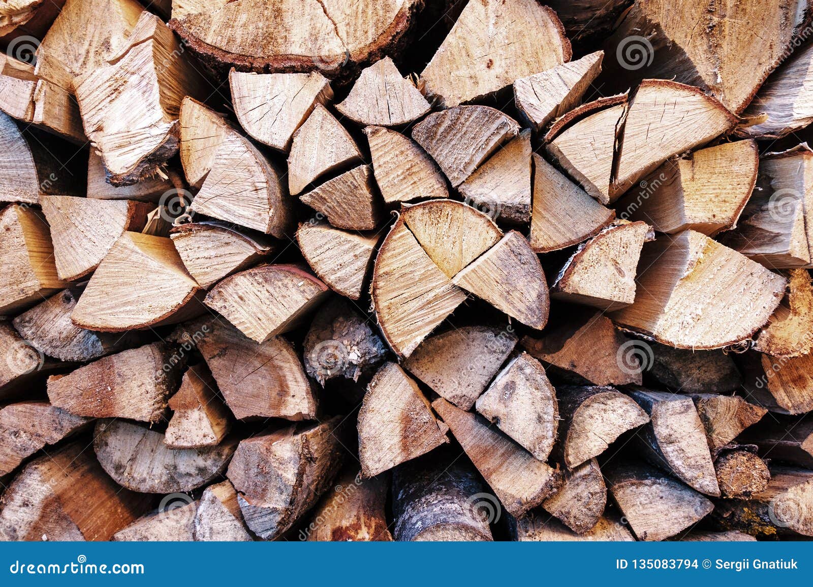 Background Texture of Chopped Wood in a Stack Stock Photo - Image of ...