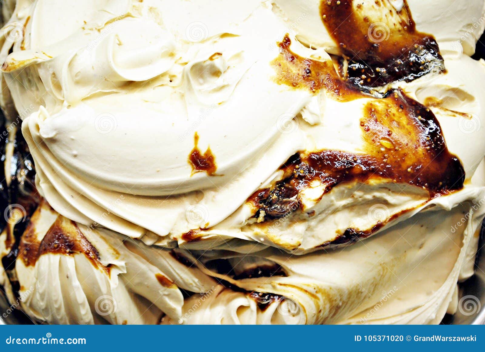 Texture of Ice Cream. stock photo. Image of food, frame - 105371020