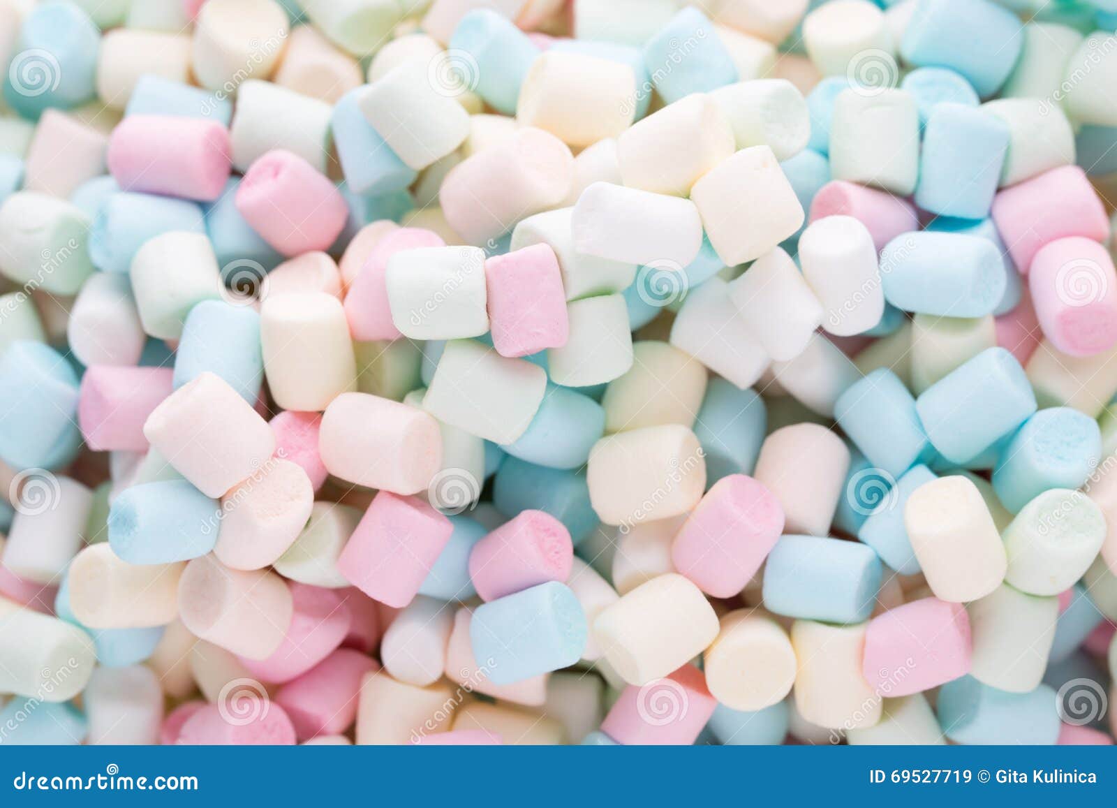Background or Texture of Colorful Mini Marshmallows. Stock Image ...
