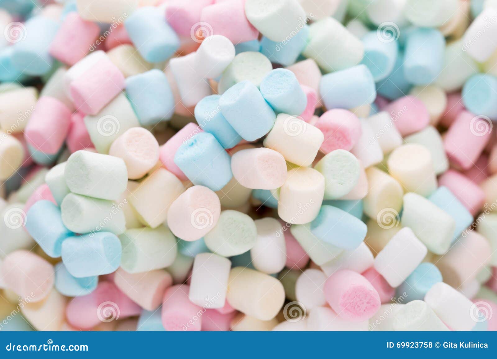 Background or Texture of Colorful Mini Marshmallows. Stock Photo ...