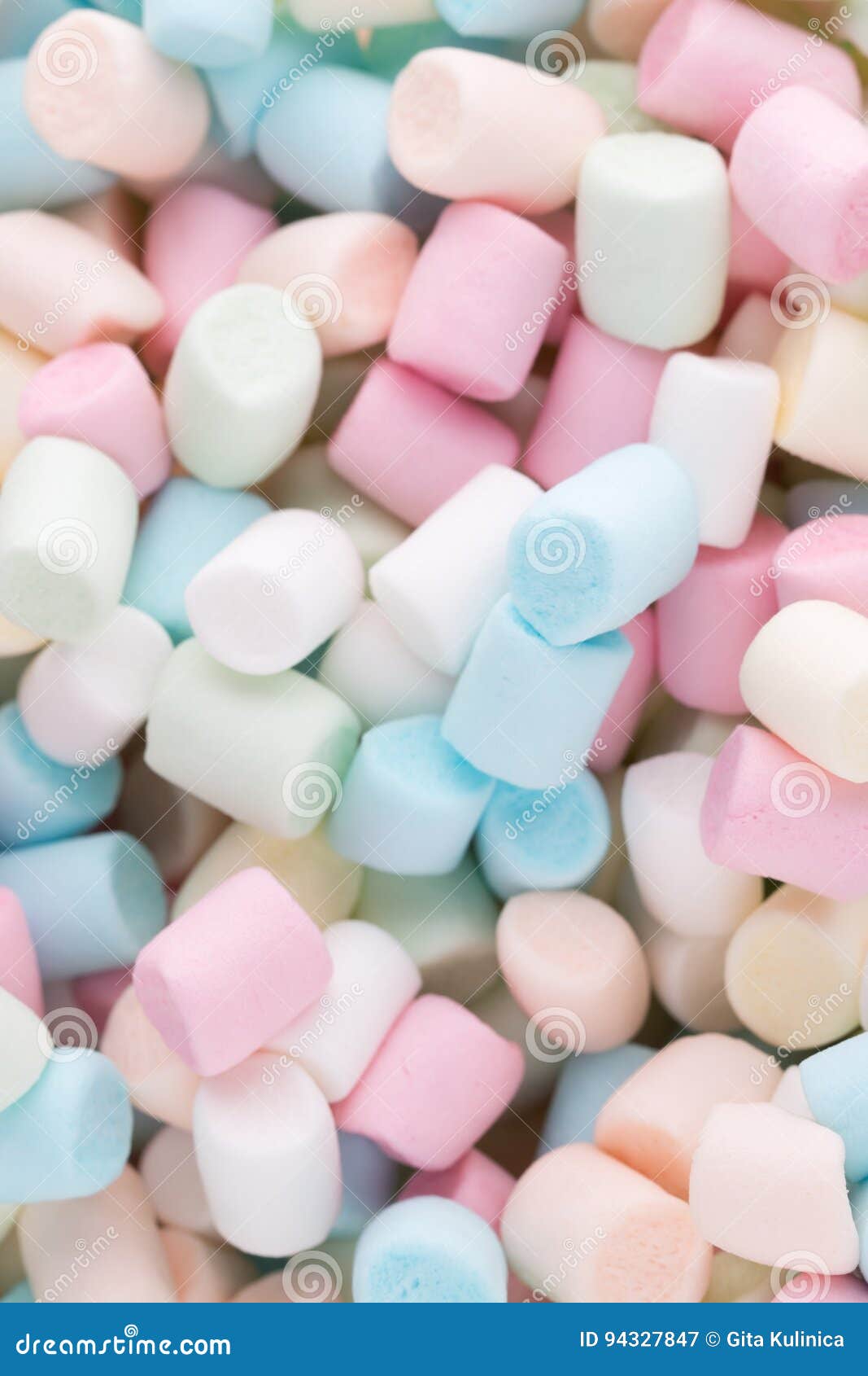 Background or Texture of Colorful Mini Marshmallows. Stock Image ...