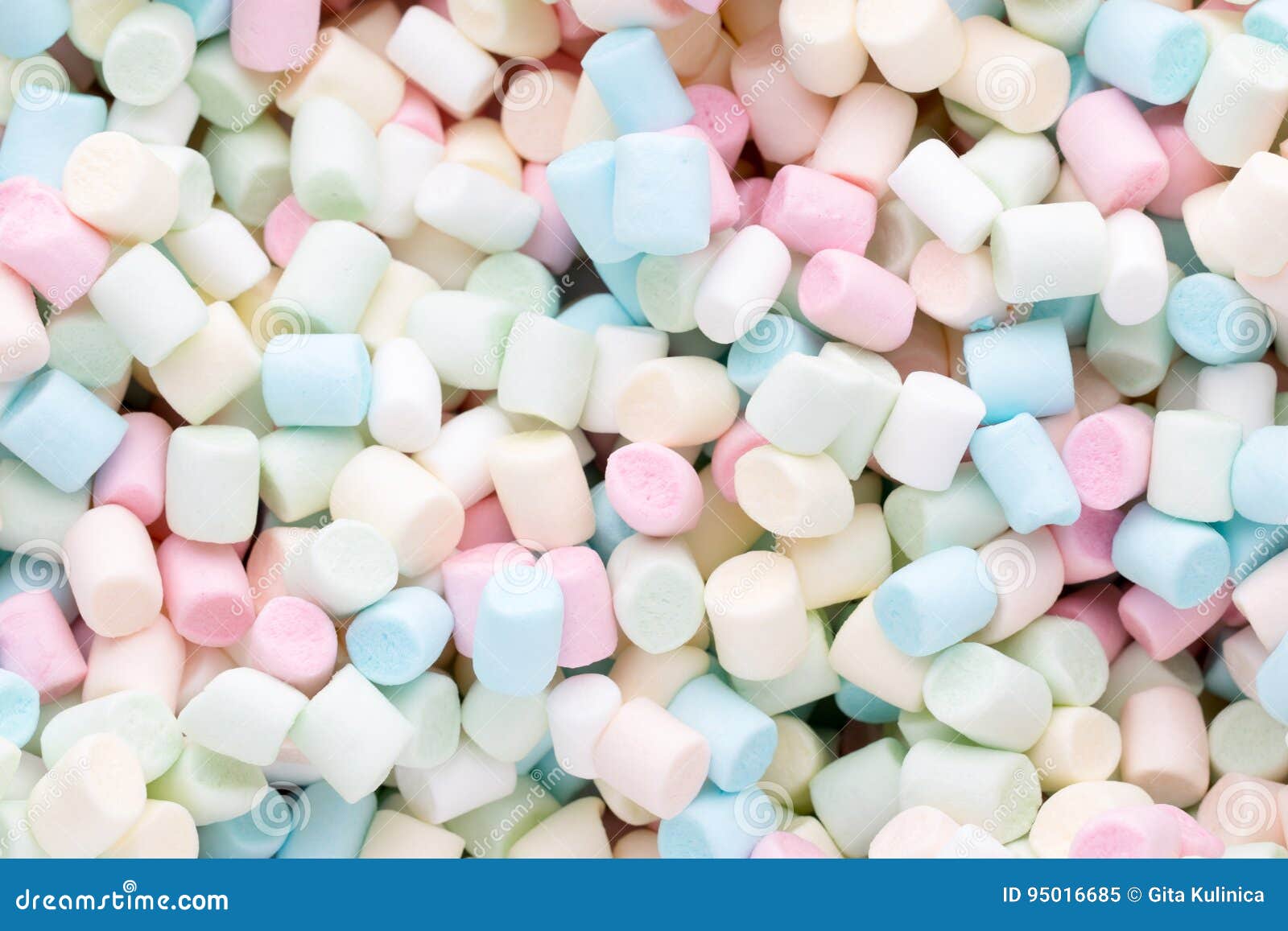 Background or Texture of Colorful Mini Marshmallows. Stock Image ...