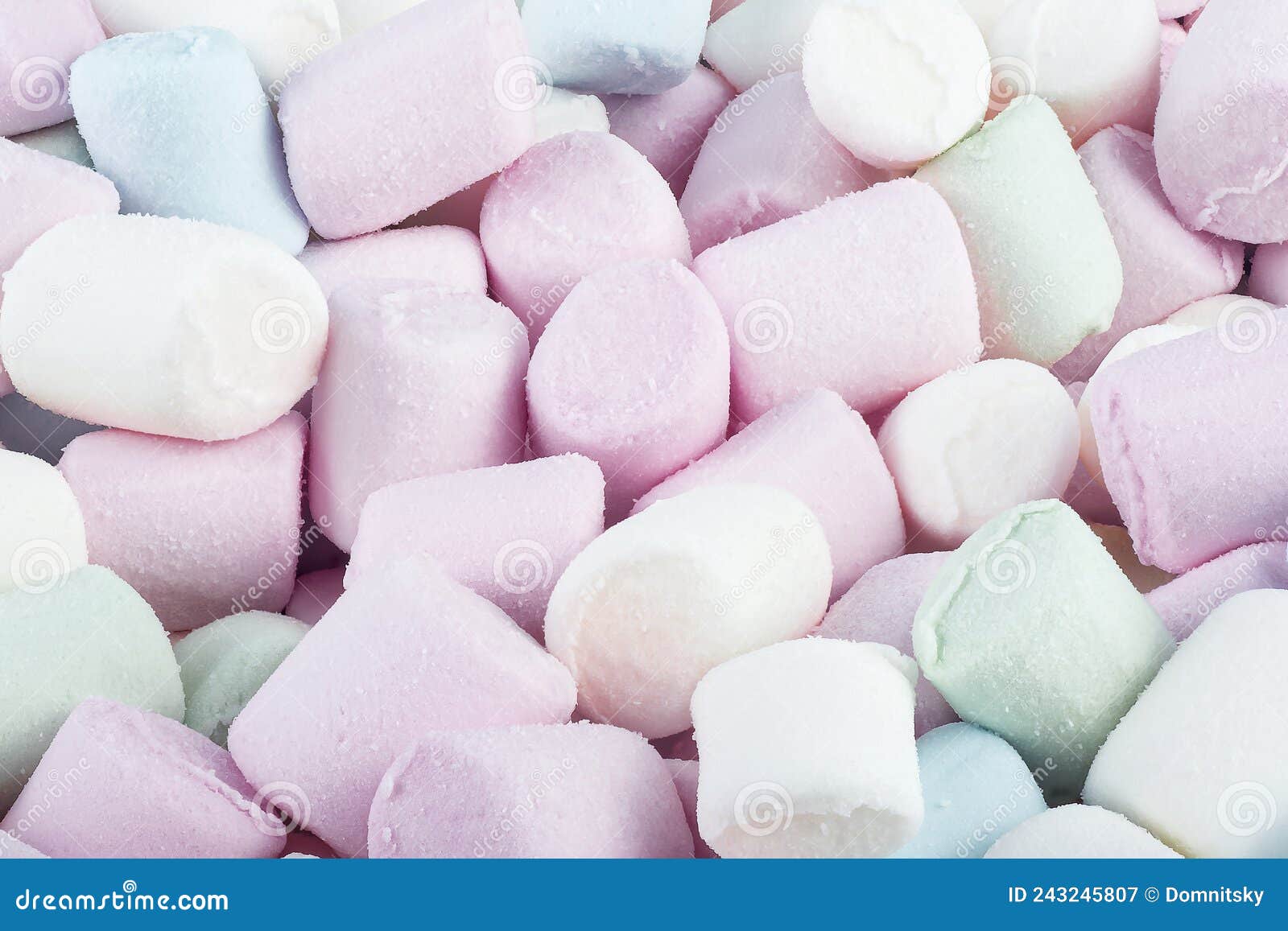 Background or Texture of Colorful Mini Marshmallows, Top View. Stock ...