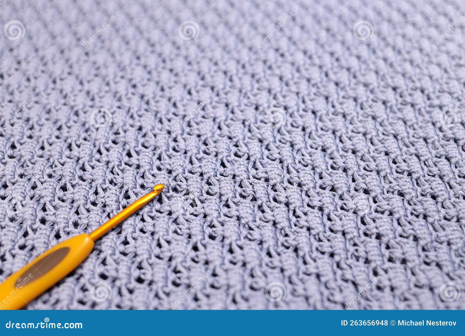 Background, Texture - Crocheted Fabric from Woolen Threads with Hook ...