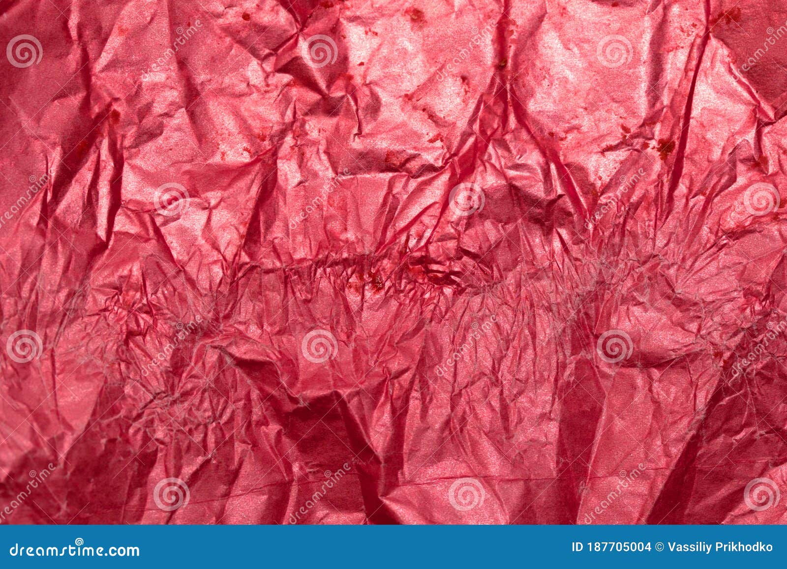Crumpled red old paper stock photo. Image of decorative - 187705004