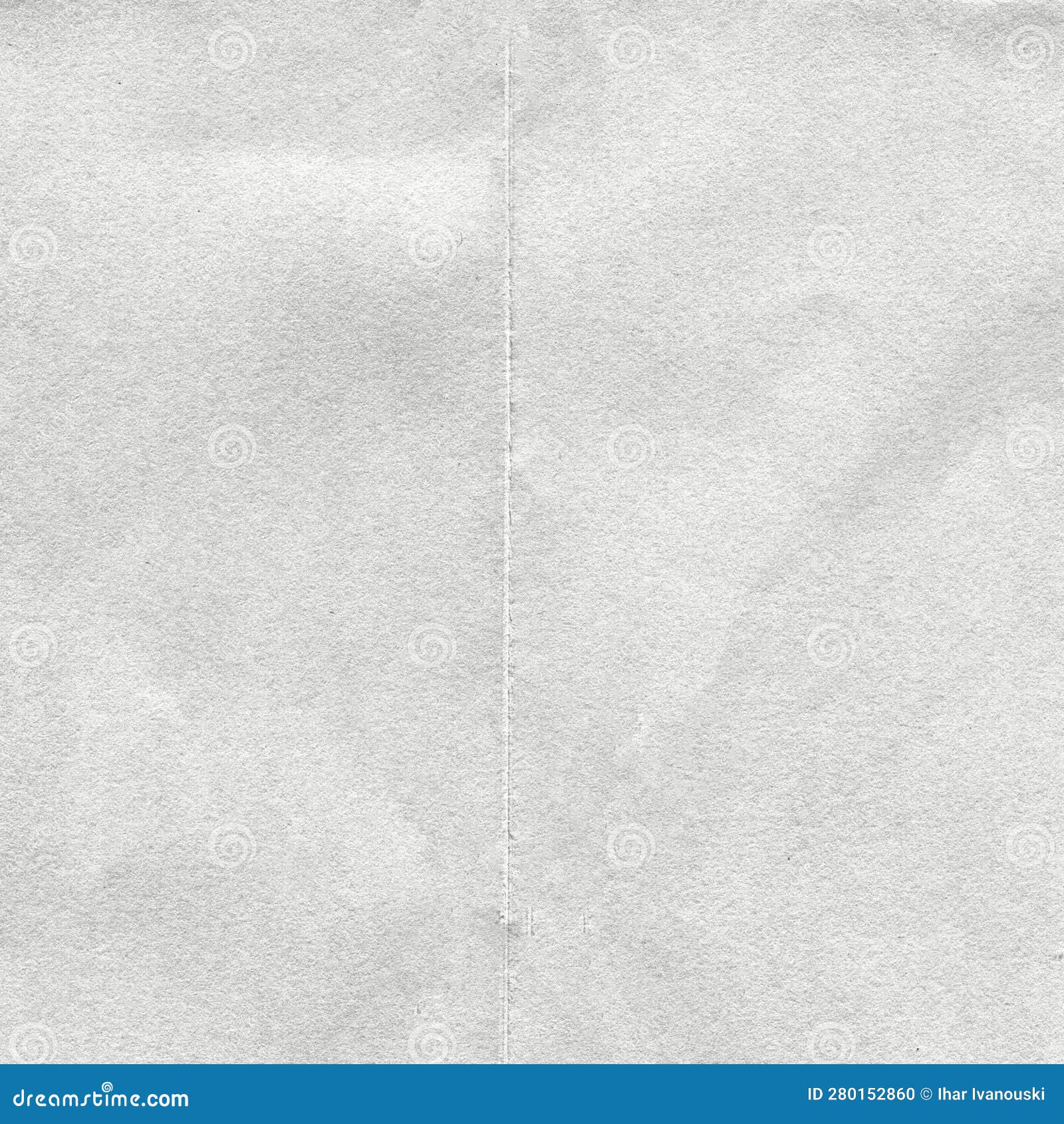 Background Texture of Crumpled White Paper with Vertical Crease Stock ...