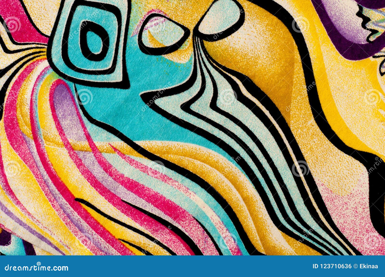 Background Texture, Drawing. Silk Fabric. Cloth with Bright Stripes of ...