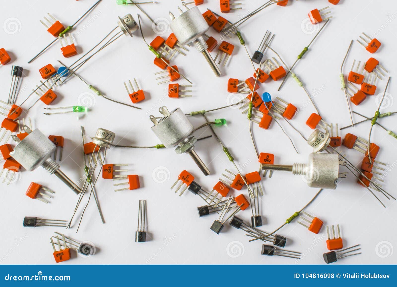 Background Texture of Electronic Components. Stock Photo - Image of ...