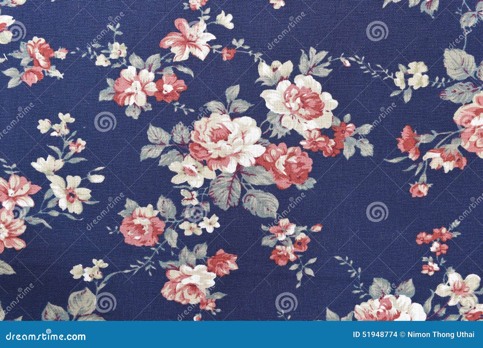 Background Texture Fabric Floral Pattern Stock Photo - Image of sewing ...