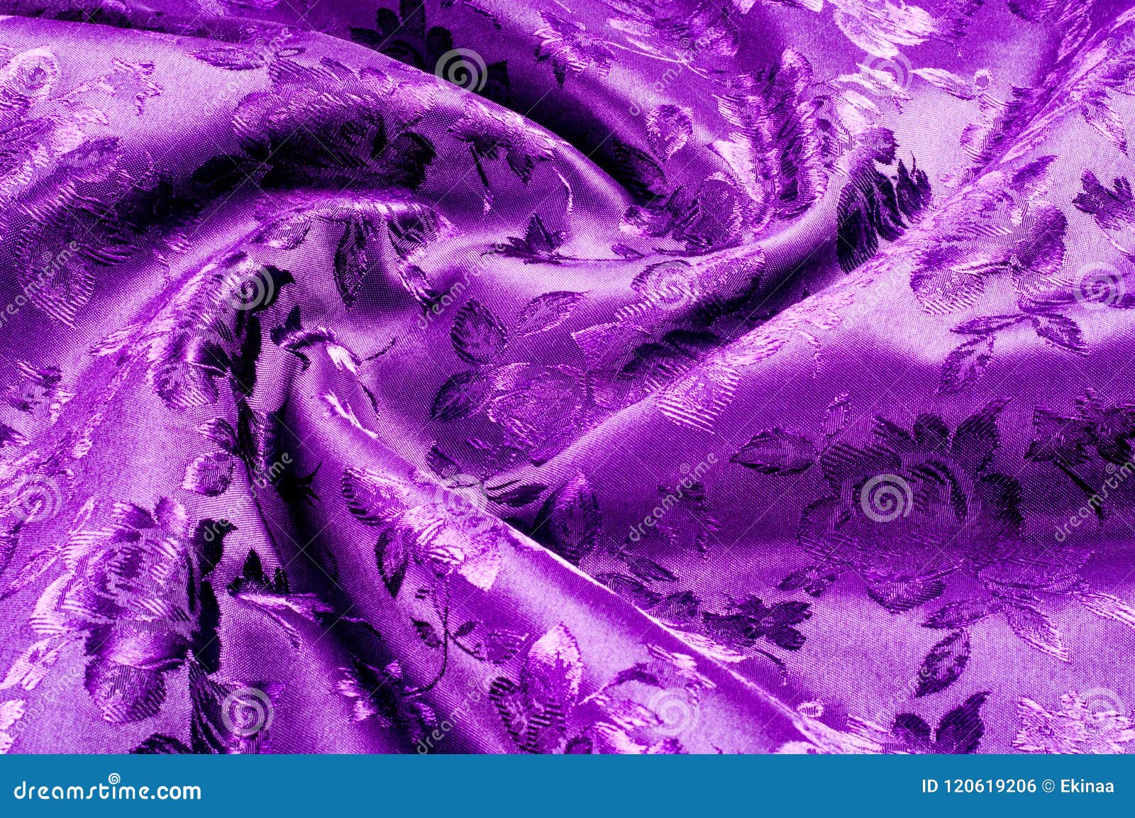 Background Texture Fabric Silk Dark Lilac with a Pattern with Th Stock ...
