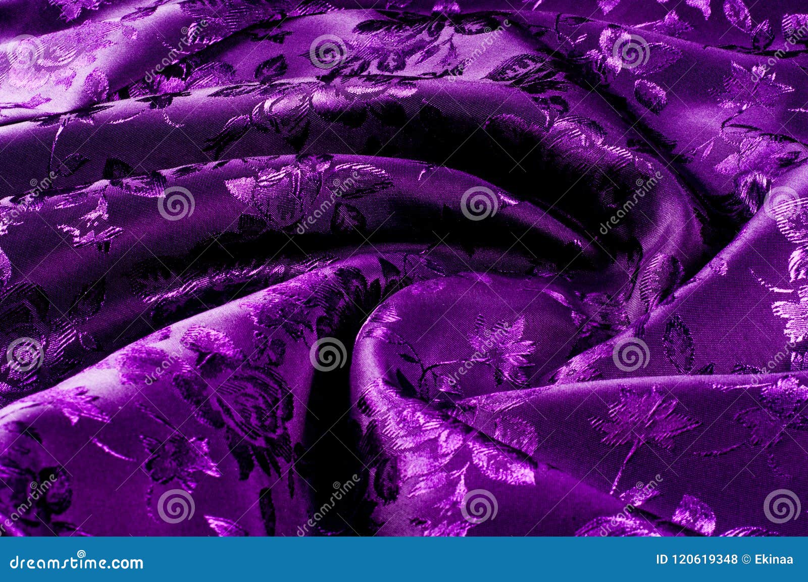 Background Texture Fabric Silk Dark Lilac with a Pattern with Th Stock ...