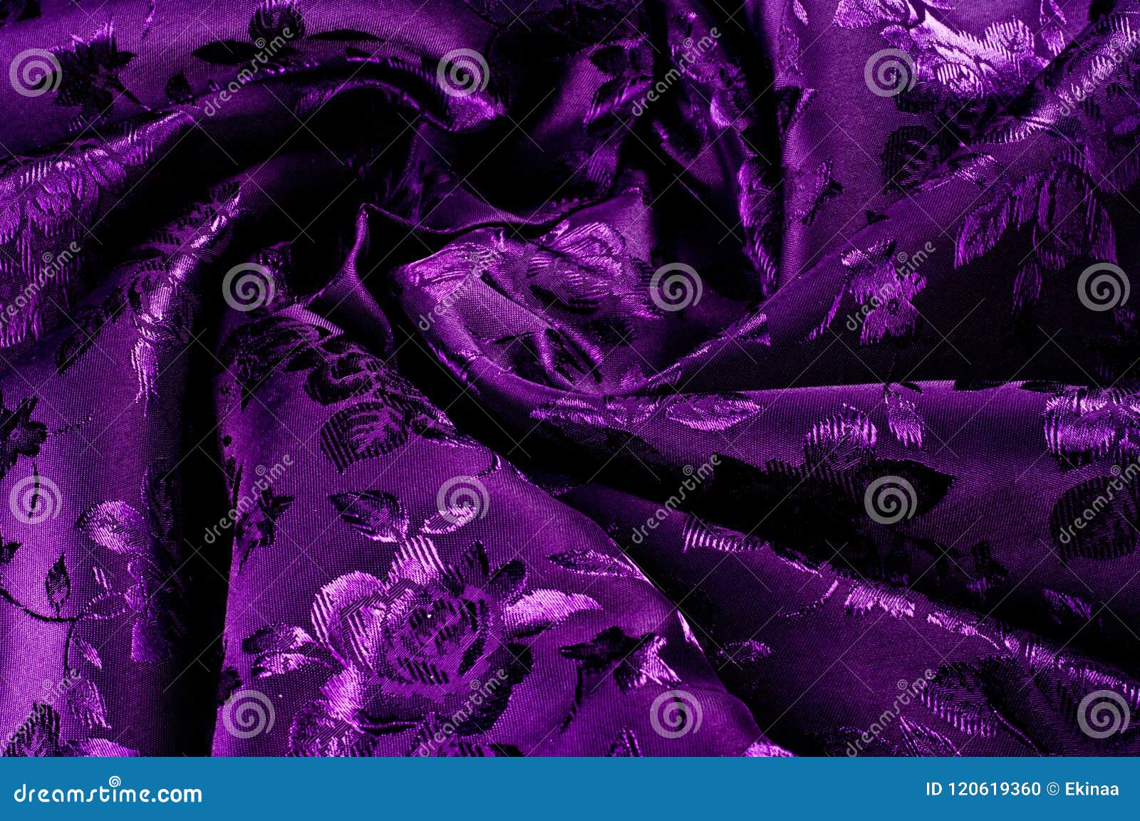 Background Texture Fabric Silk Dark Lilac with a Pattern with Th Stock ...