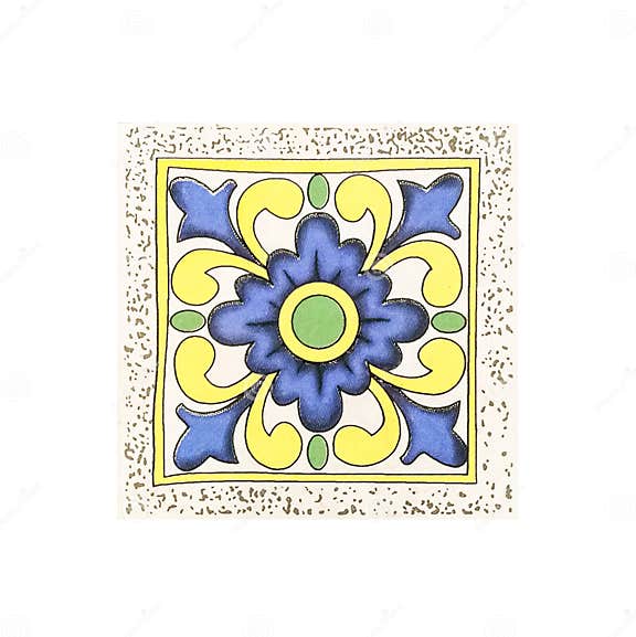 Background and Texture Flower Pattern on Ceramic Tile Stock Image ...