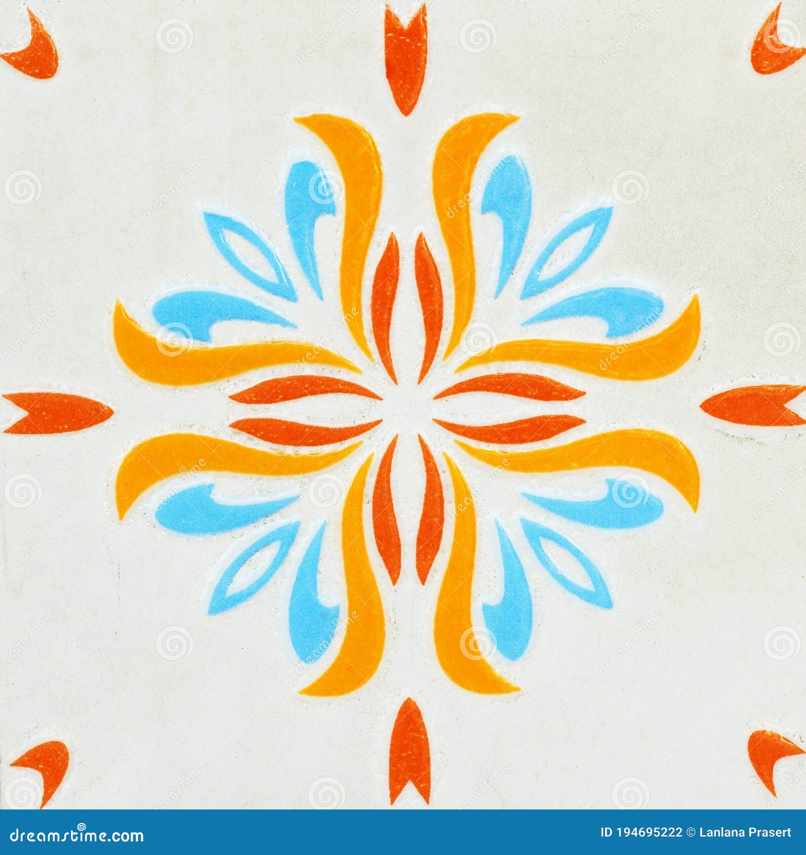 Background and Texture Flower Pattern on Ceramic Tile Stock Photo ...