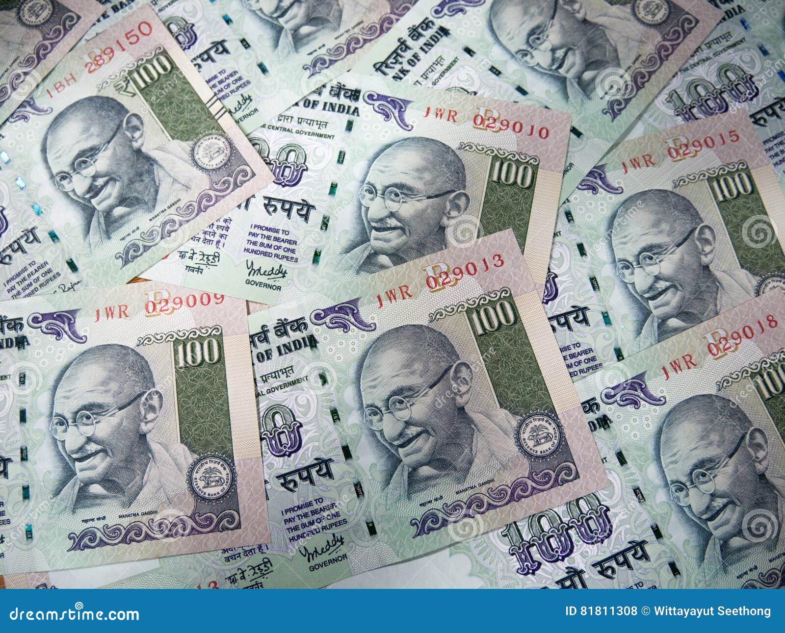 Background and Texture of Indian Currency 100 Rupee Banknote. Stock ...