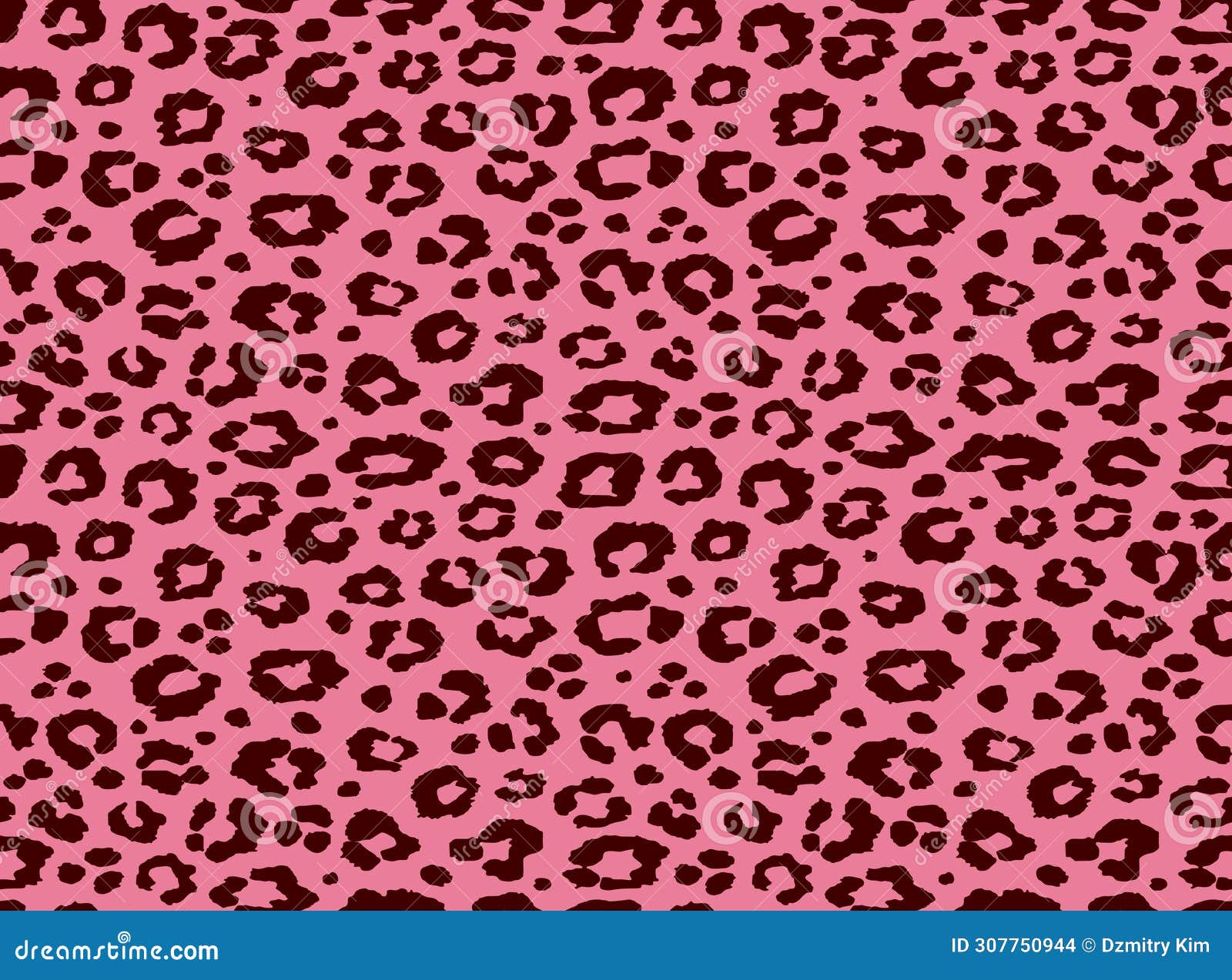 Jaguar Seamless Pattern In Vector, Beautiful Black Spots On A Brown ...