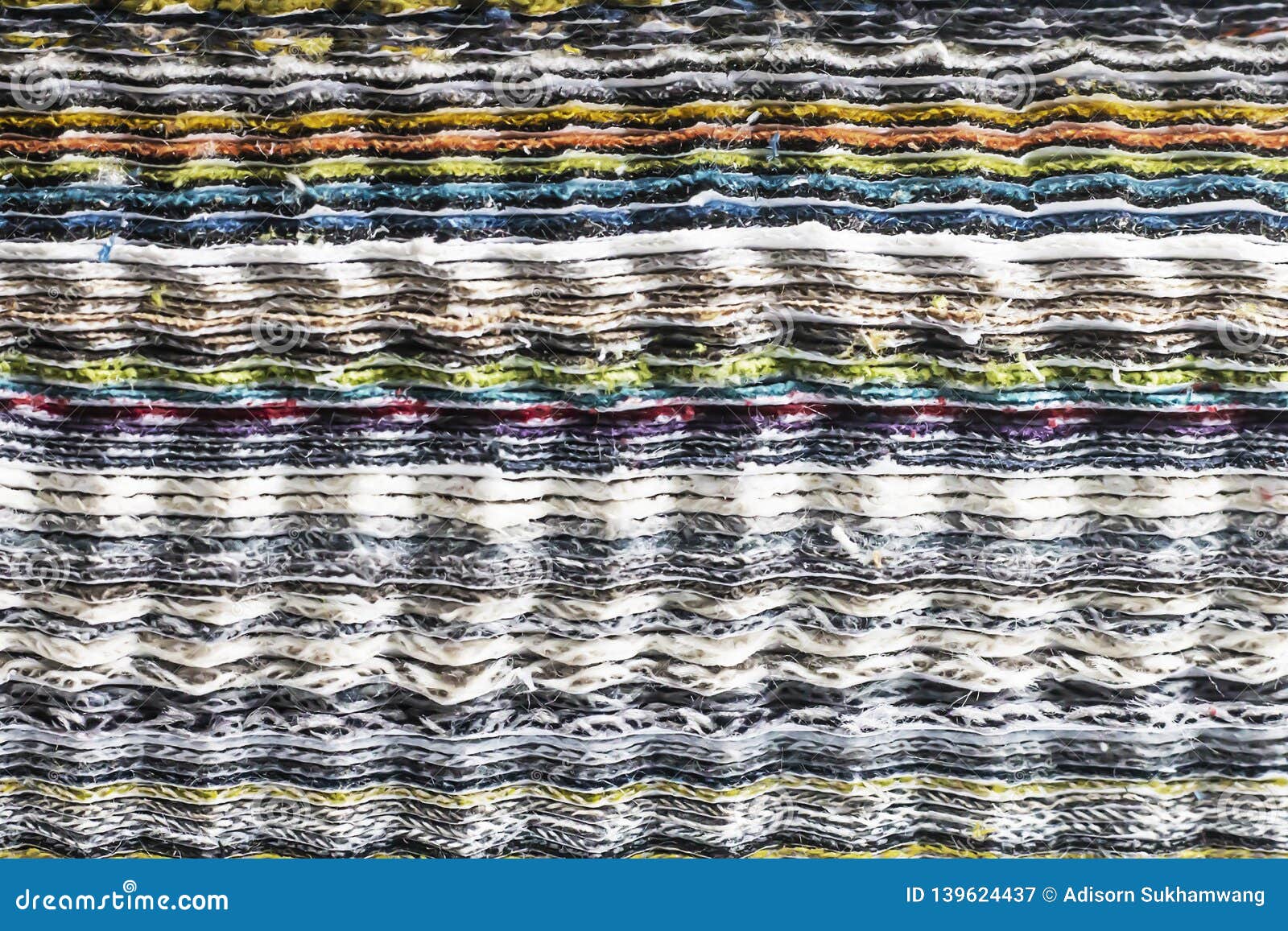 Background and Texture of Multi-colored Fabric Layers Stock Image ...