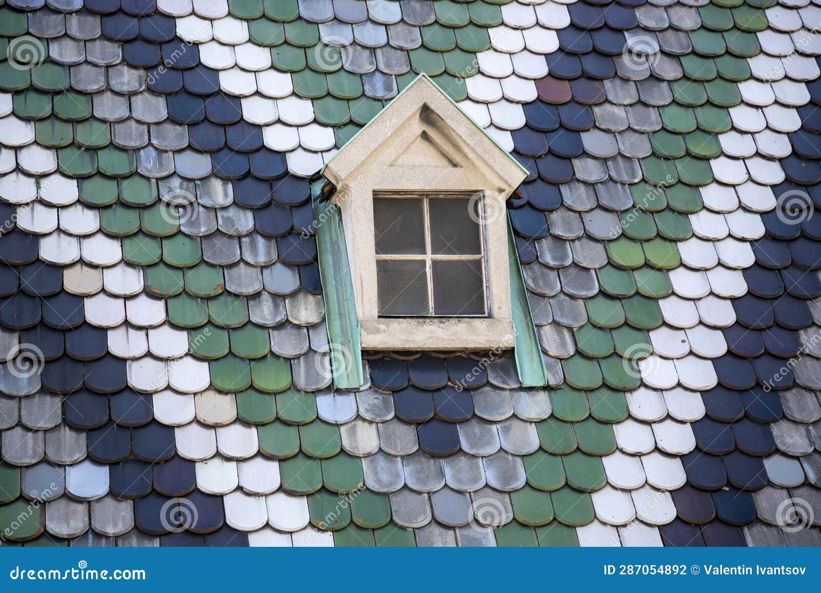 Background and Texture of Multi-colored Roof Tiles Stock Photo - Image ...