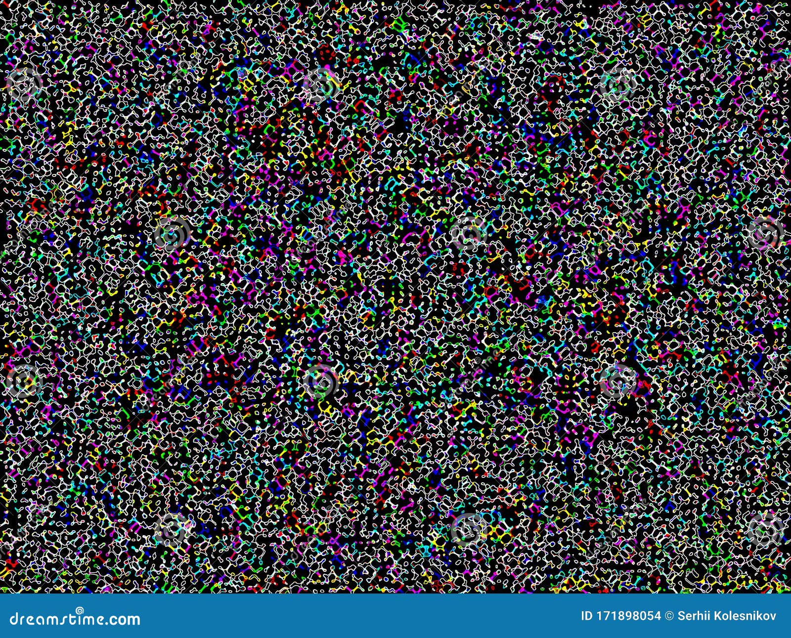 Background Texture: Multi-colored Small Cells. Abstract Structure of ...