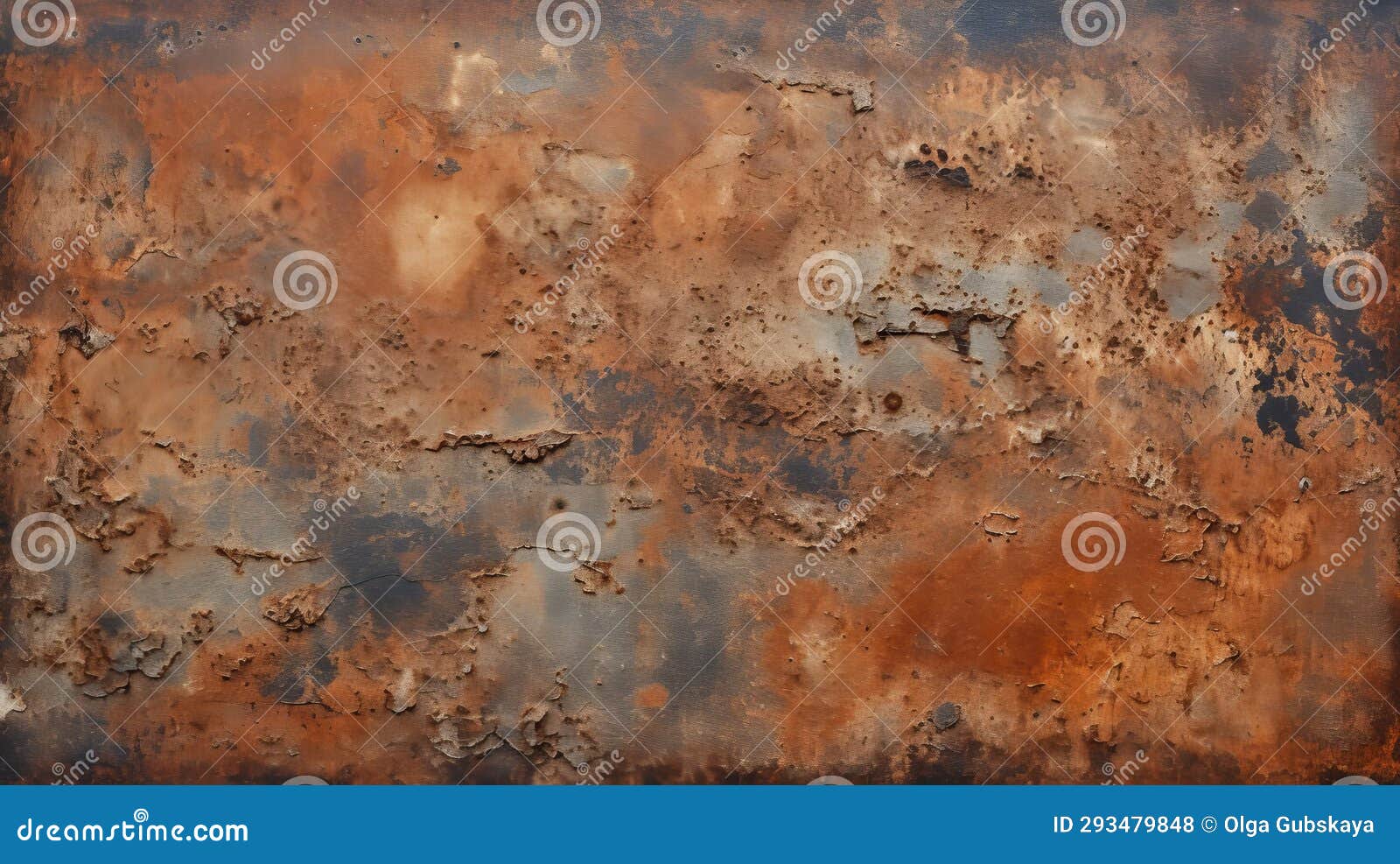Background Texture of an Old Iron Surface with Metal Corrosion. AI ...