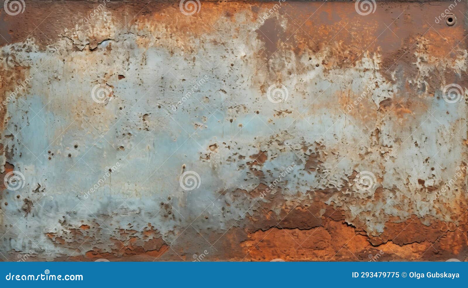 Metal Corrosion, Dents, Scratches On A Panoramic Sheet Of Metal - AI ...