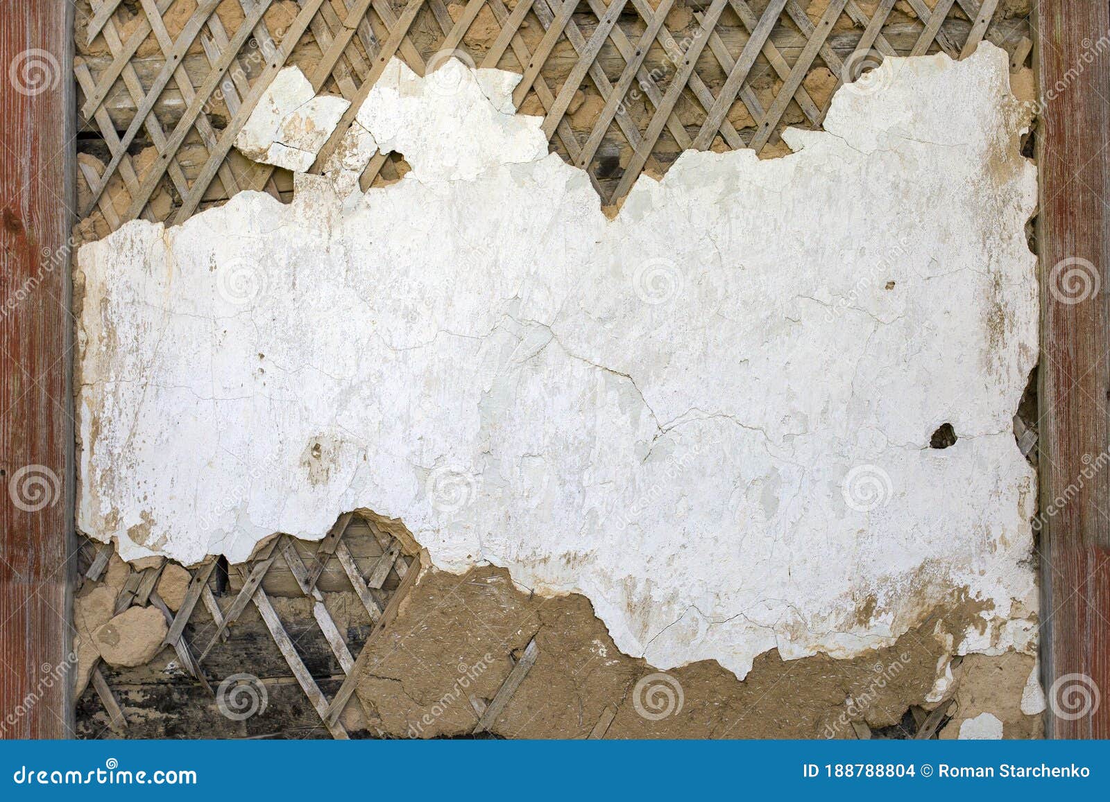 Background Texture of Old Plaster on the Wall with Remnants of White ...