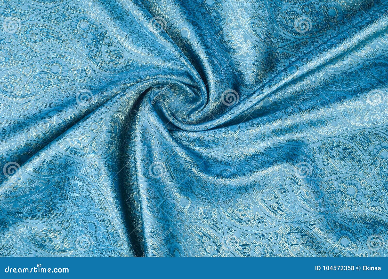 Background Texture, Pattern. Blue Paisley Silk Chiffon Mod Fabric by ...