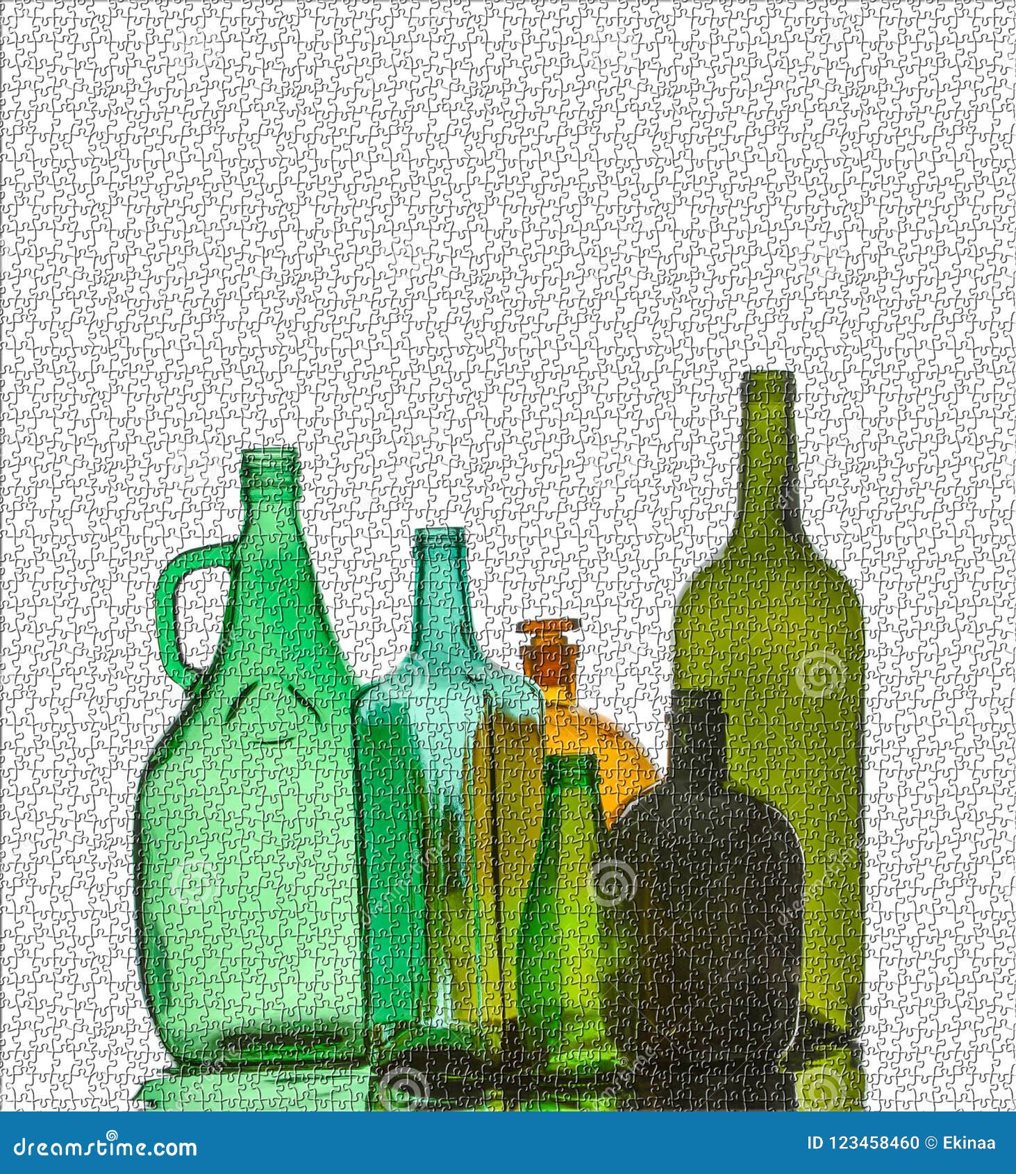 Background Texture, Pattern. Empty Bottles. Recycling of Household ...