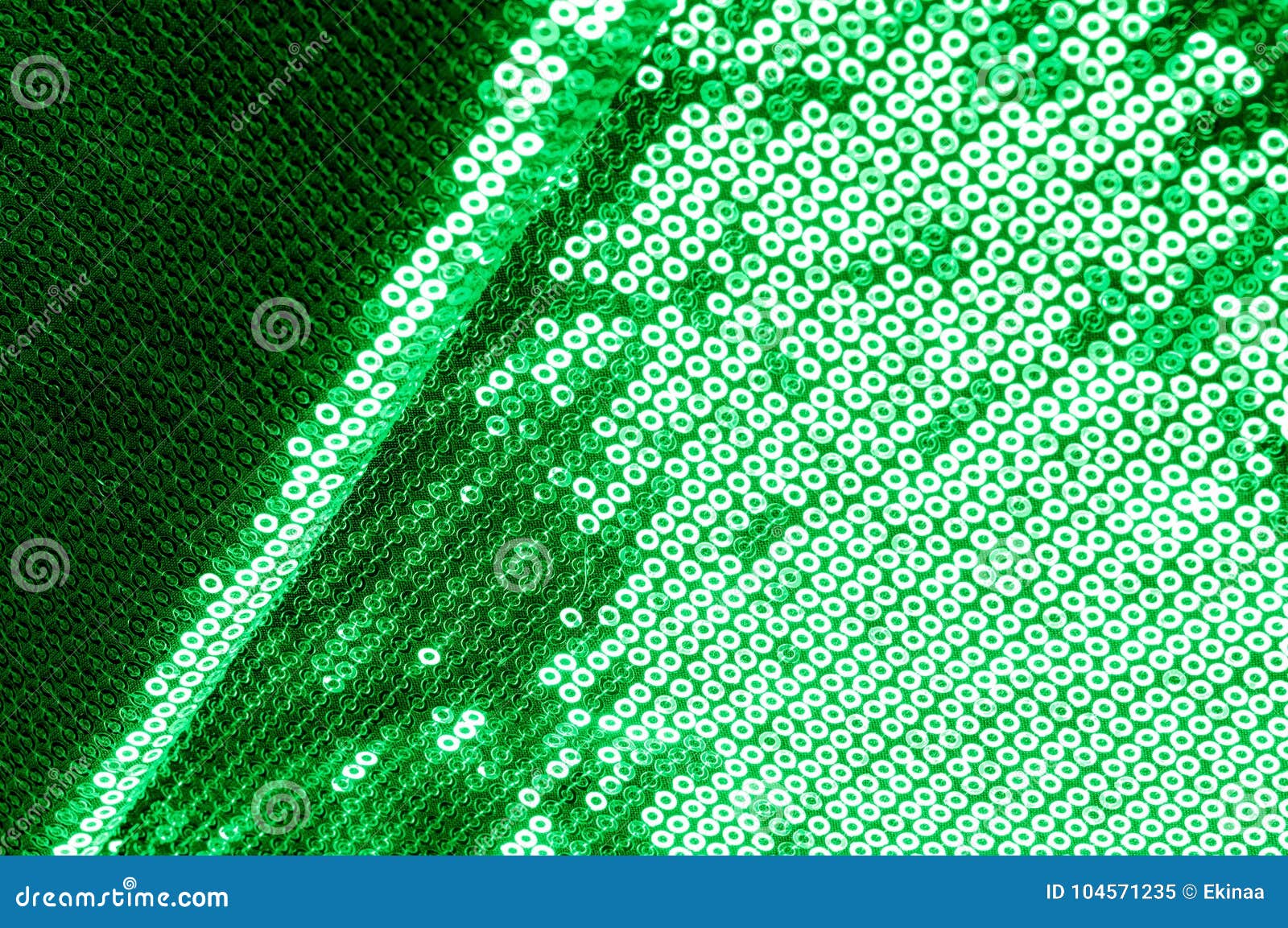 Background Texture, Pattern. the Fabric is Dark Green with Sequ Stock ...