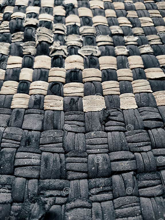 The Background Texture and Pattern of the Floor Mat are Made from White ...